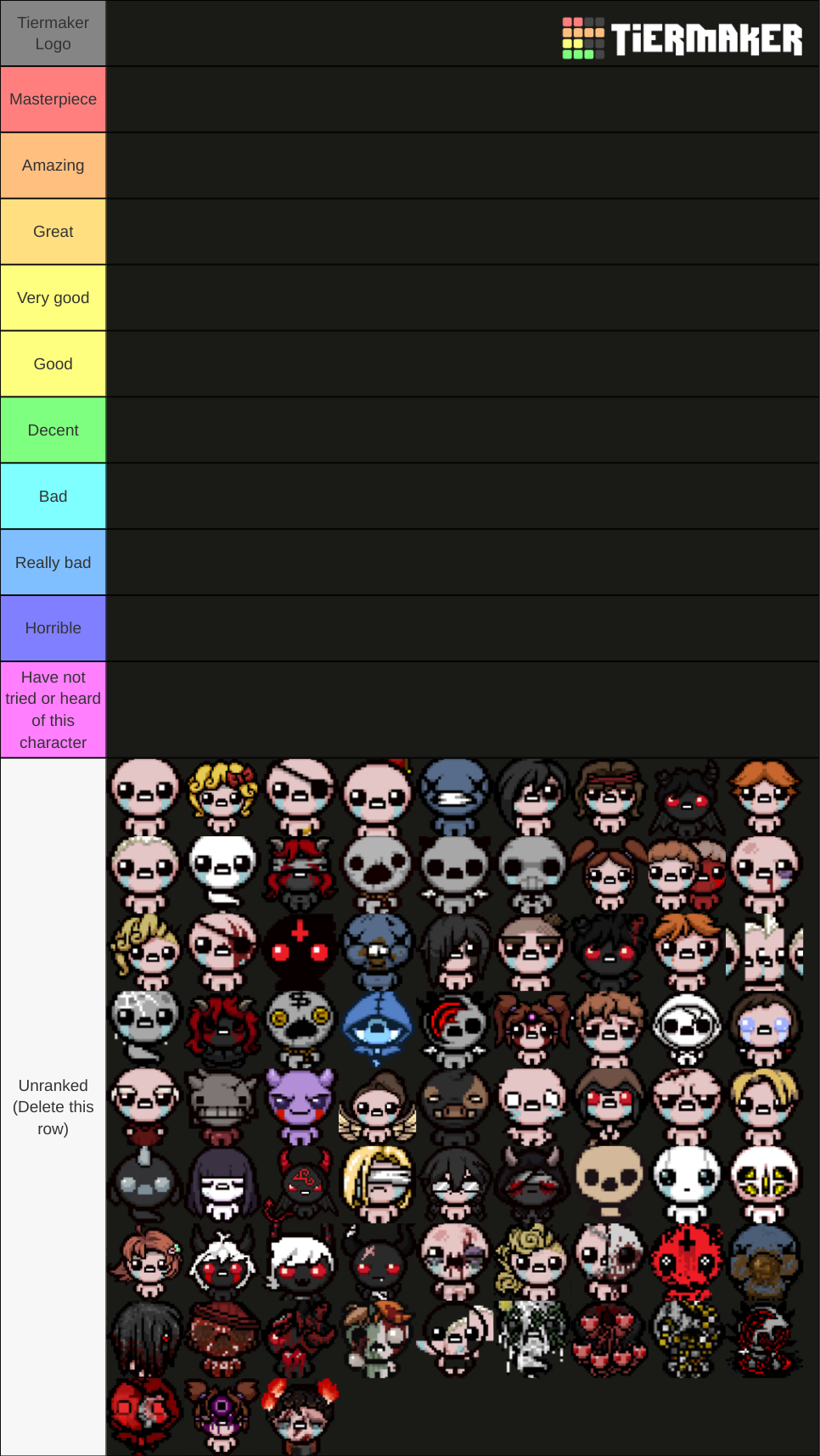 TBoI Fandom Edition Character (V1.0) Tier List (Community Rankings ...