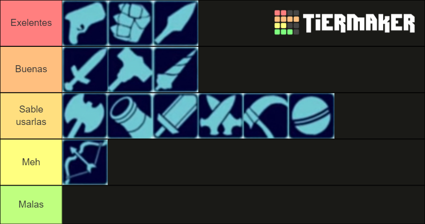 BRAWHALLA WEAPONS Tier List (Community Rankings) - TierMaker