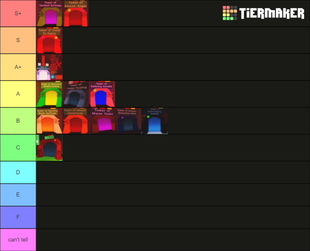 All Ring 8 towers in Juke's Towers of Hell (JToH) Tier List (Community ...