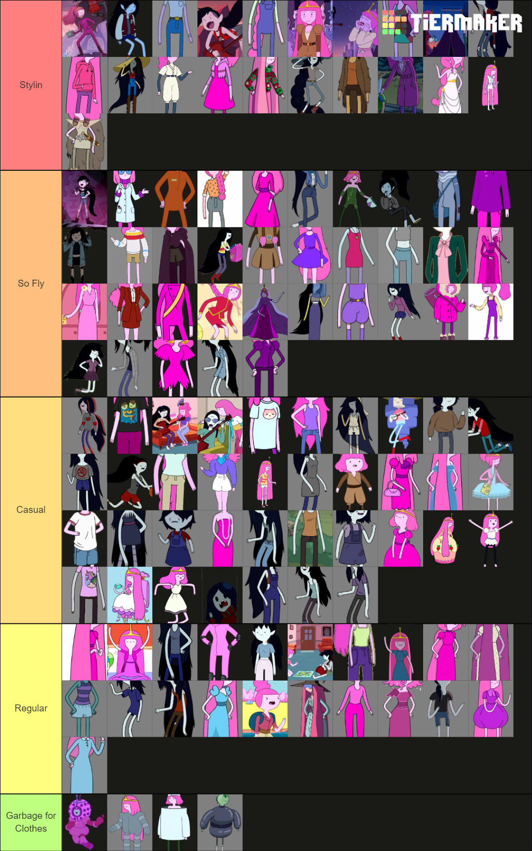 Adventure Time PB and Marcy Outfits Tier List (Community Rankings ...