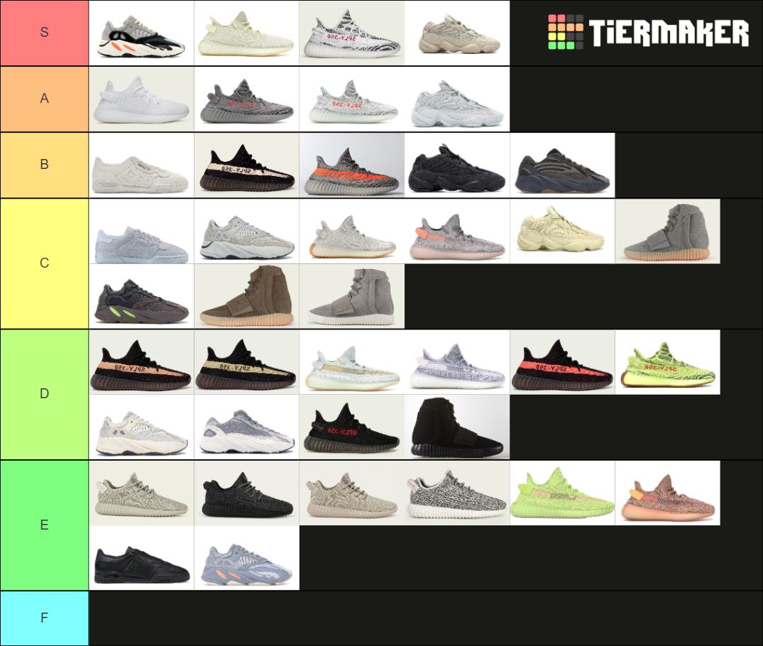 All Yeezy Colorways Tier List (Community Rankings) - TierMaker