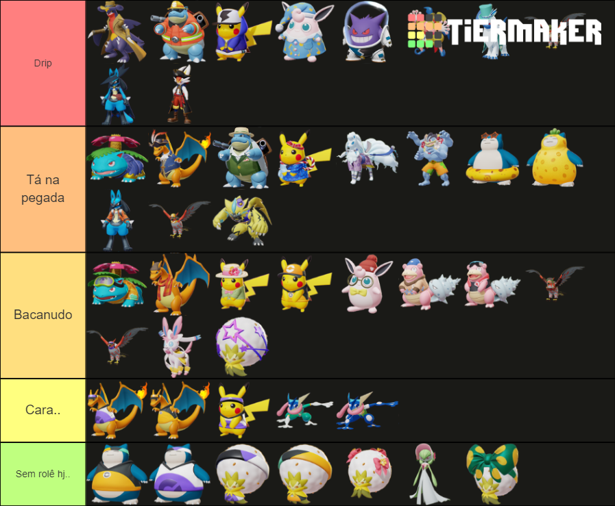 Pokemon Unite Drip List Tier List (Community Rankings) - TierMaker