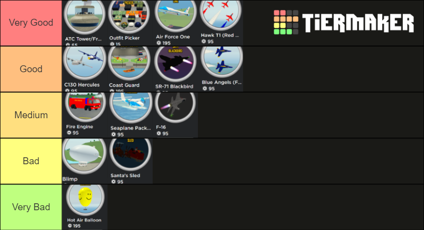Roblox Pilot Training Flight Simulator Game passes Tier List (Community ...
