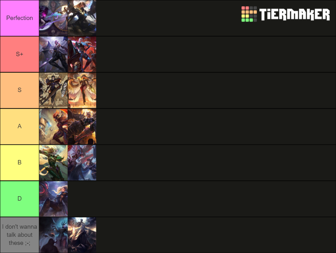 League of Legends Kayle Skin Tier List (Community Rankings) - TierMaker