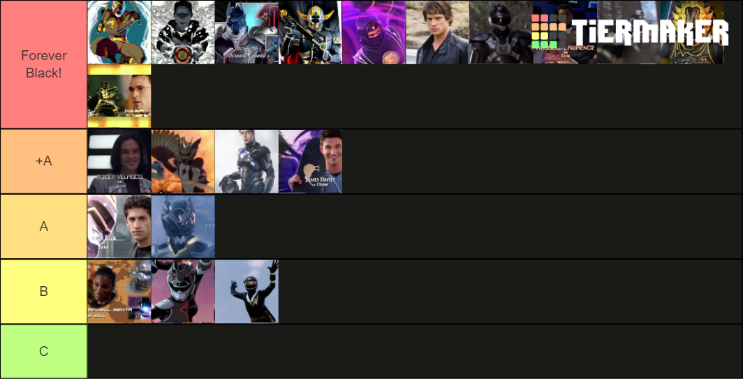 Power Rangers All Black Rangers Tier List (Community Rankings) - TierMaker