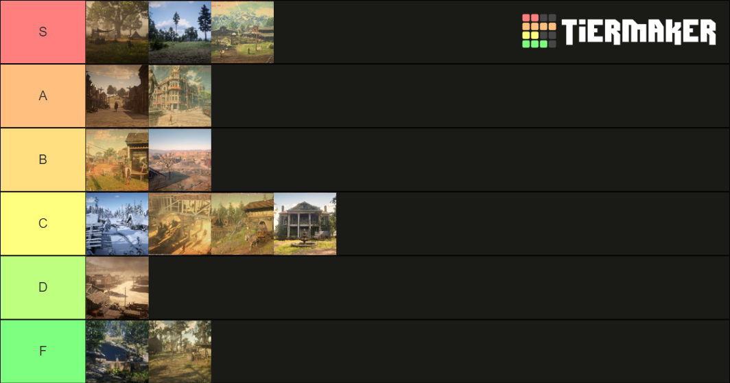 Red Dead Redemption 2 main towns and camps Tier List (Community ...