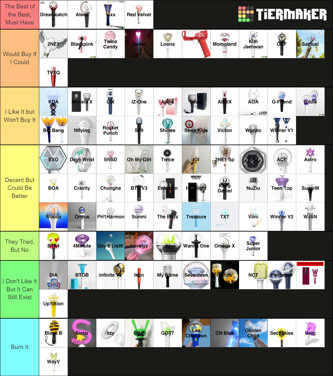Kpop Lightstick Tier List (Community Rankings) - TierMaker