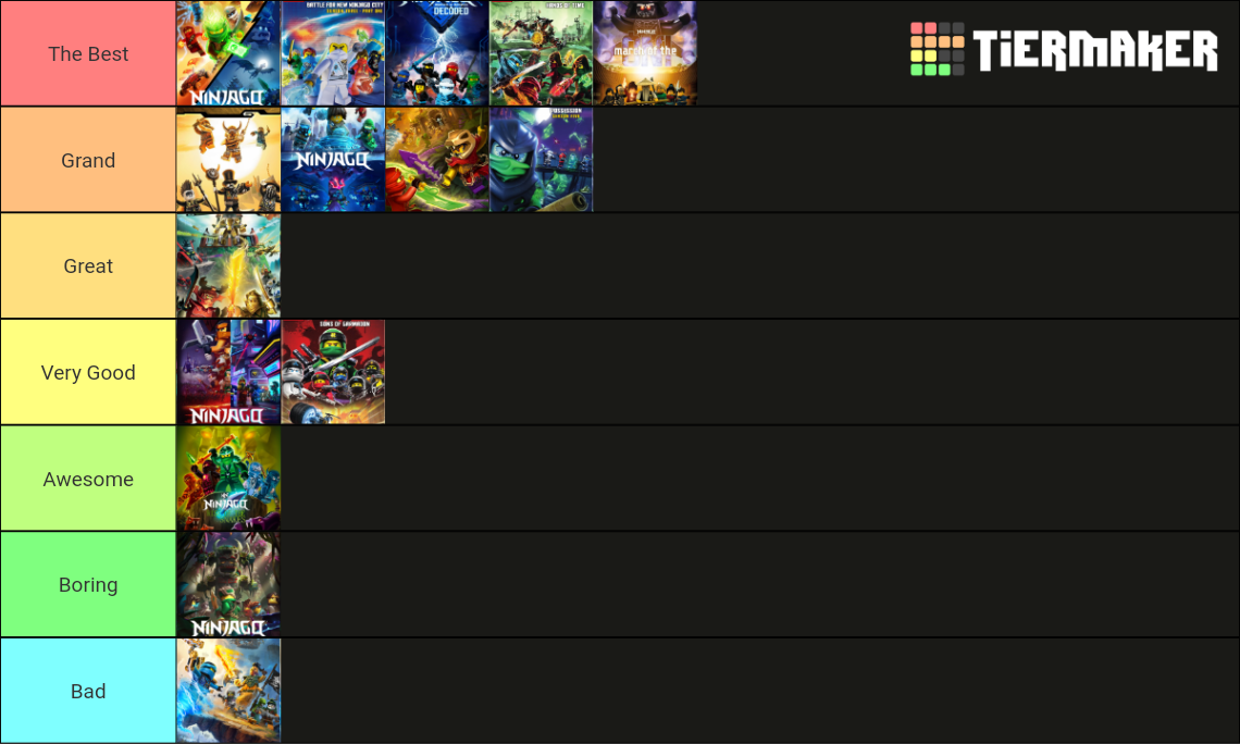 Lego Ninjago ranking (seasons) Tier List (Community Rankings) - TierMaker Lego Ninjago ranking (seasons) Tier List (Community Rankings) - TierMaker