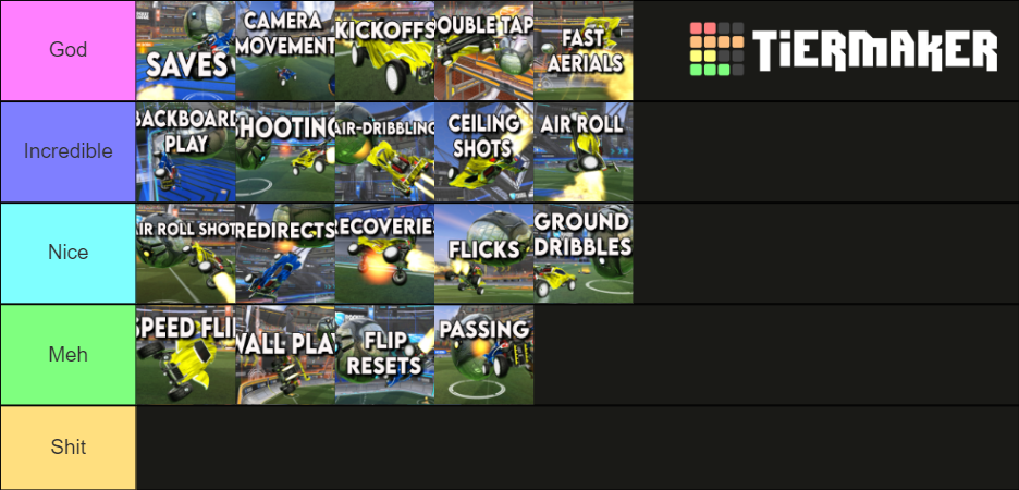 Rocket League Mechanics Tier List (Community Rankings) - TierMaker