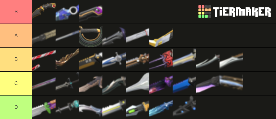 Valorant Knife/Melee Skins (September 2021) Tier List (Community ...