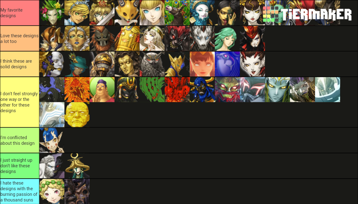 Doi Demon Designs Tier List (Community Rankings) - TierMaker