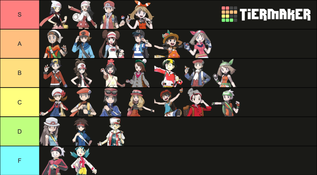 Every Main Series Pokémon Player Character (As Of 2021) Tier List ...