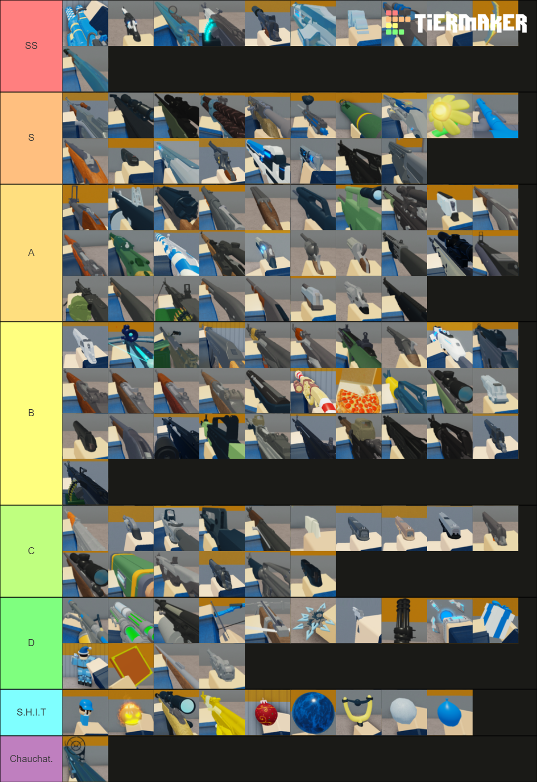 Arsenal Weapons Tier List (Community Rankings) - TierMaker