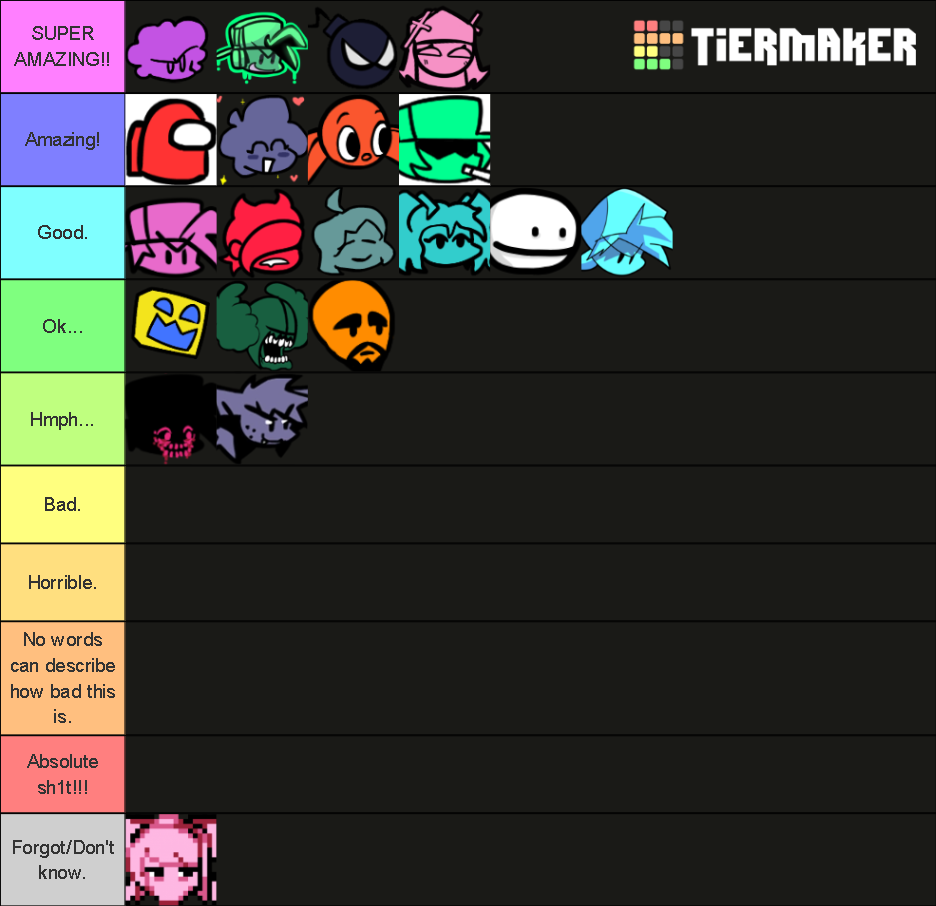 FNF mods (some) Tier List (Community Rankings) - TierMaker