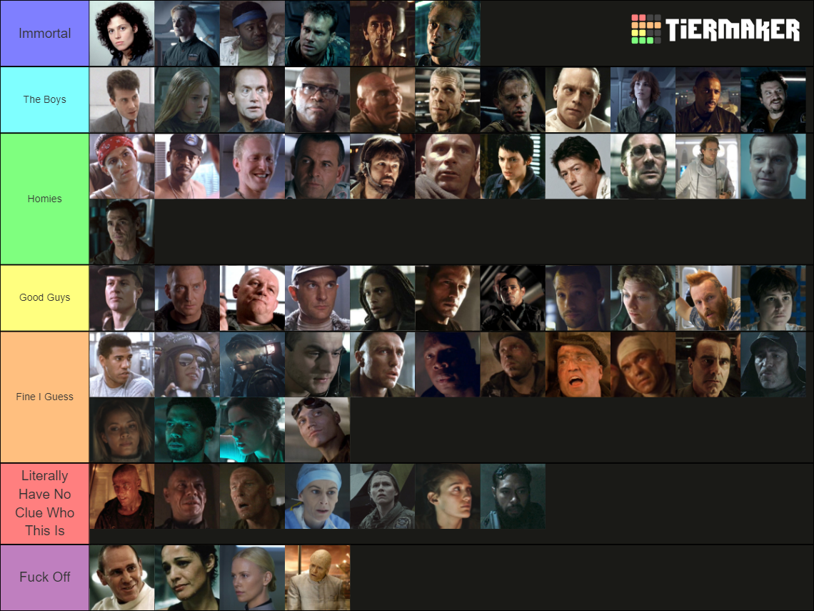 Alien Franchise Characters Tier List (Community Rankings) - TierMaker