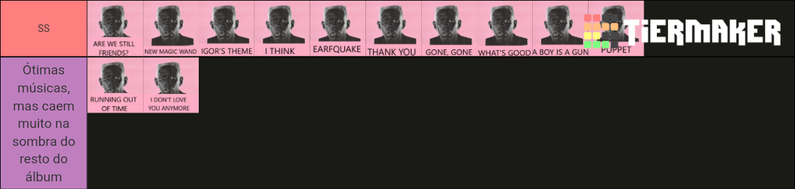 Tyler the Creator Igor Album Tier List (Community Rankings) - TierMaker