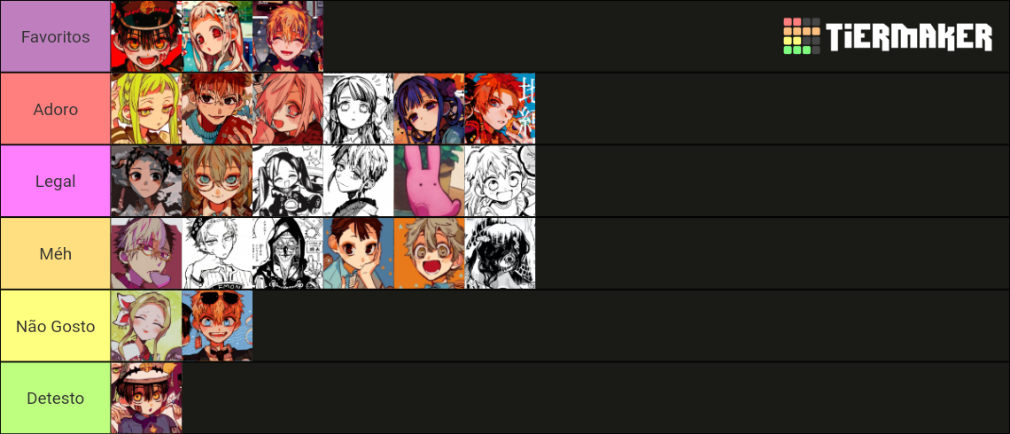 Characters from Jibaku shounen hanako-kun mangá Tier List (Community Rankings) - TierMaker