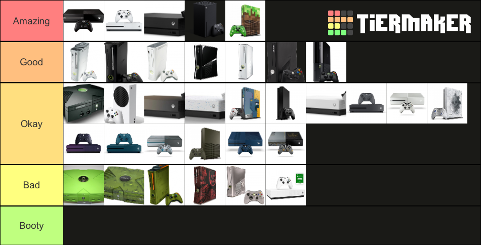 All Xbox Consoles Tier List (Community Rankings) - TierMaker