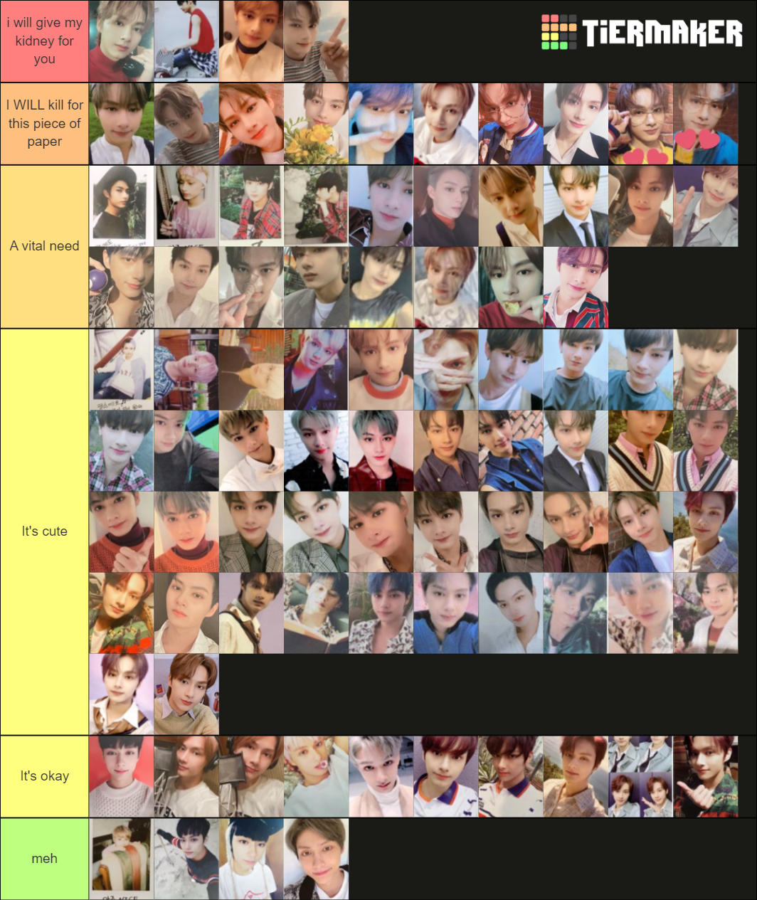 Seventeen Jun photocards Tier List (Community Rankings) - TierMaker