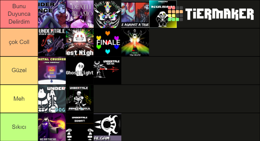 Undertale Boss Themes Tier List (Community Rankings) - TierMaker