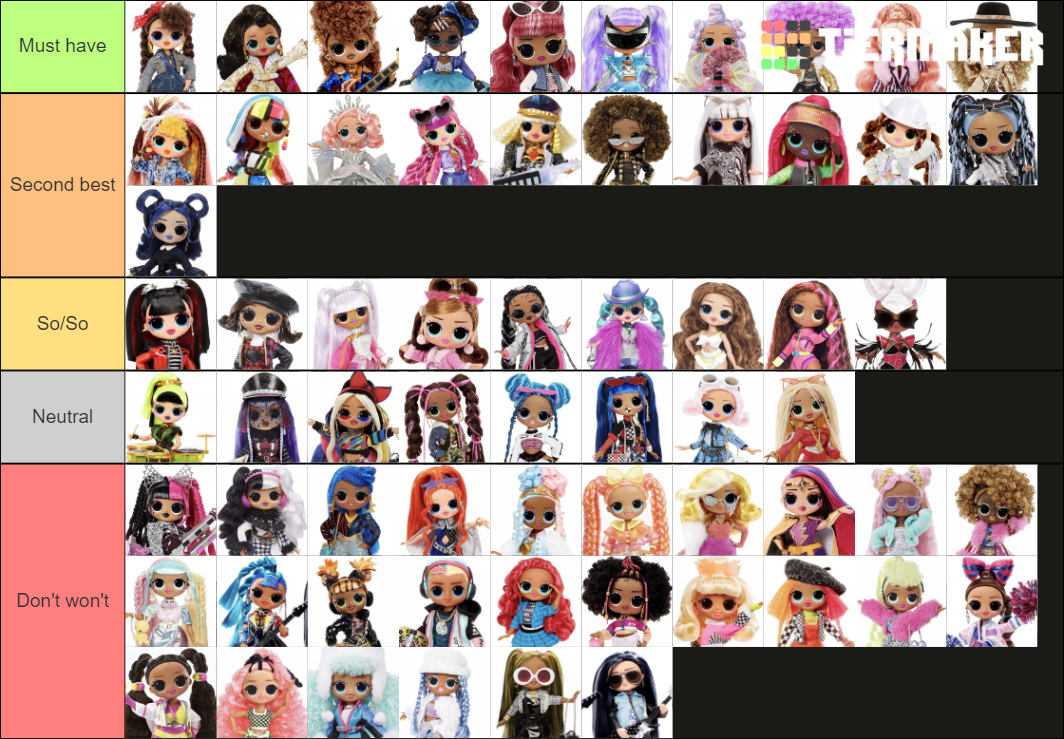 LOL OMG/BTW DOLLS Tier List (Community Rankings) - TierMaker