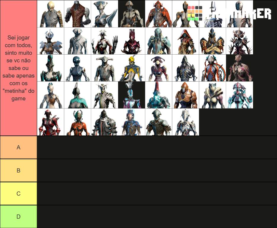 for Warframes Tier List (Community Rankings) - TierMaker