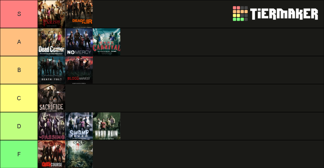 All the left 4 dead maps Tier List (Community Rankings) - TierMaker