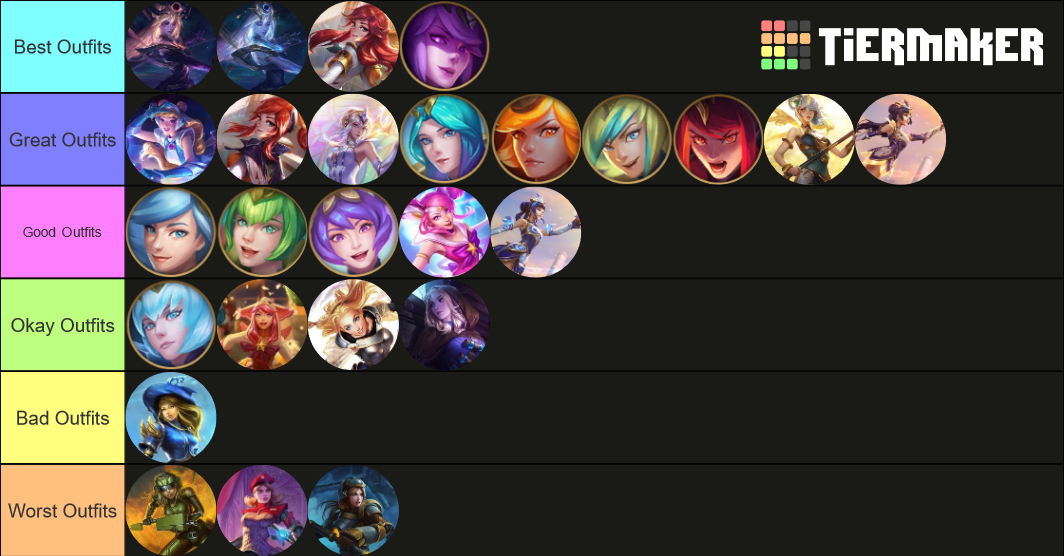 Lux Skins Tierlist (Wild Rift and elemental forms include) Tier List ...
