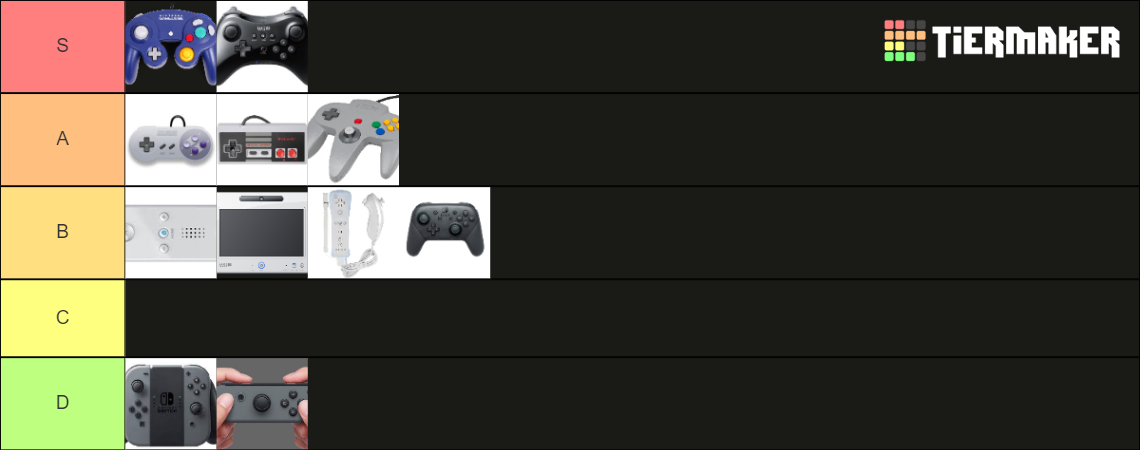 Nintendo Controllers Tier List (Community Rankings) - TierMaker