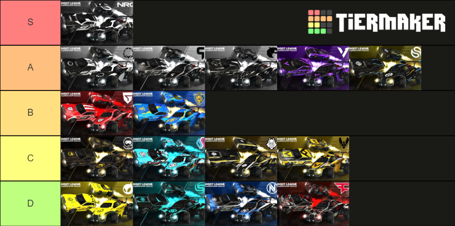 Rocket League Esports Decals 2.0 Tier List (Community Rankings) - TierMaker