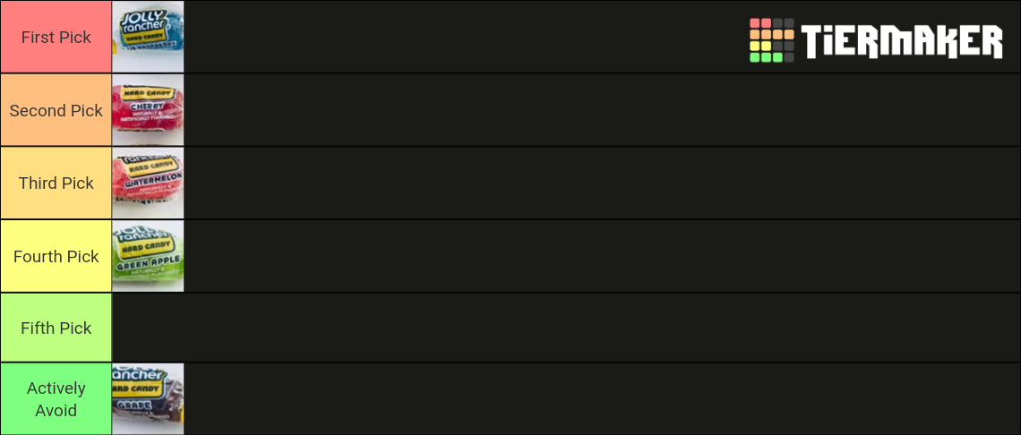 Main Jolly Rancher Flavors Tier List (Community Rankings) - TierMaker