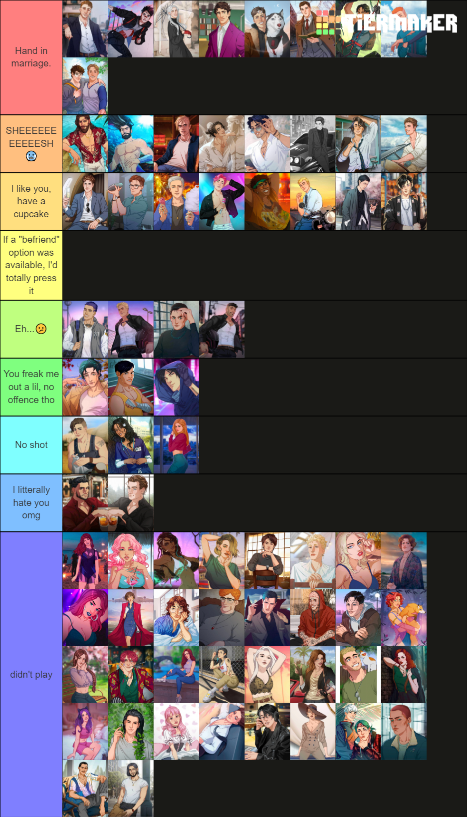 MeChat available natches (any gender) Tier List (Community Rankings ...