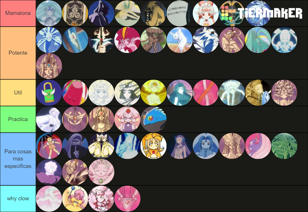 Clow / Sakura Cards tier Tier List (Community Rankings) - TierMaker
