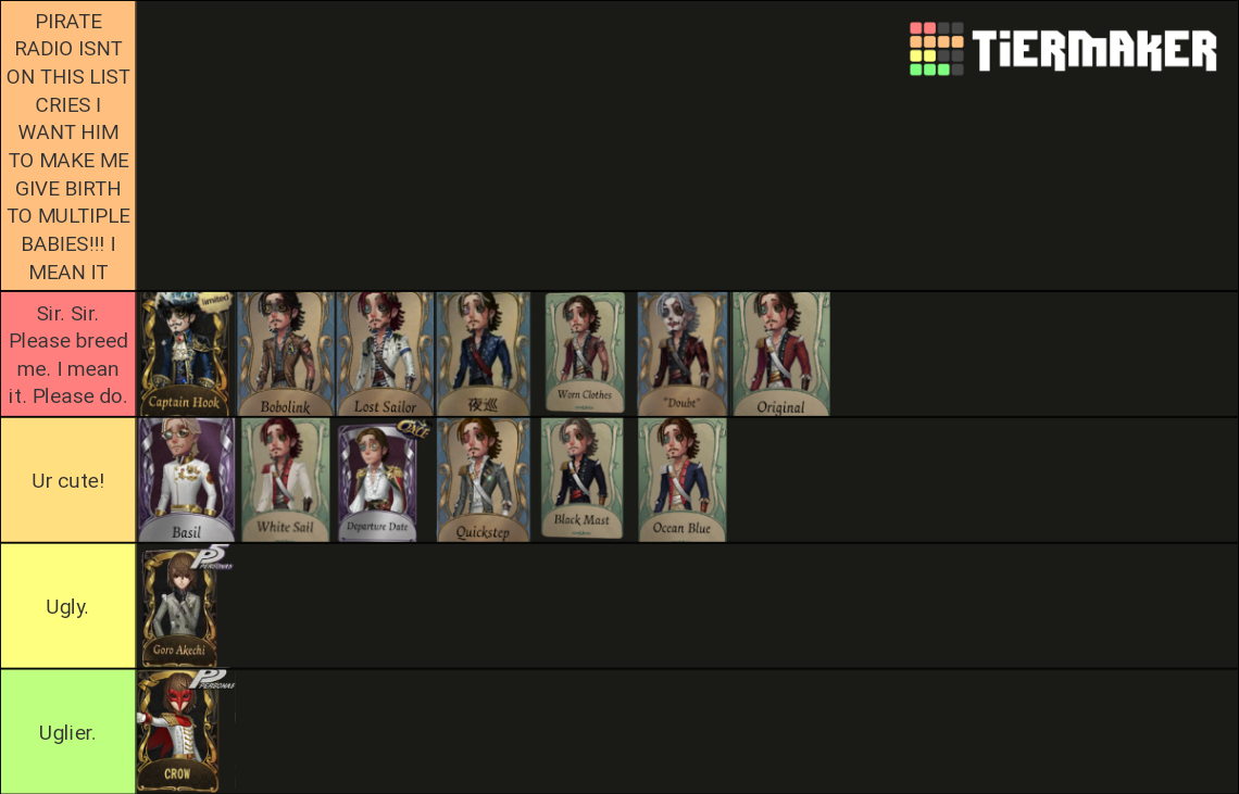 IDV First officer skin Tier List (Community Rankings) - TierMaker