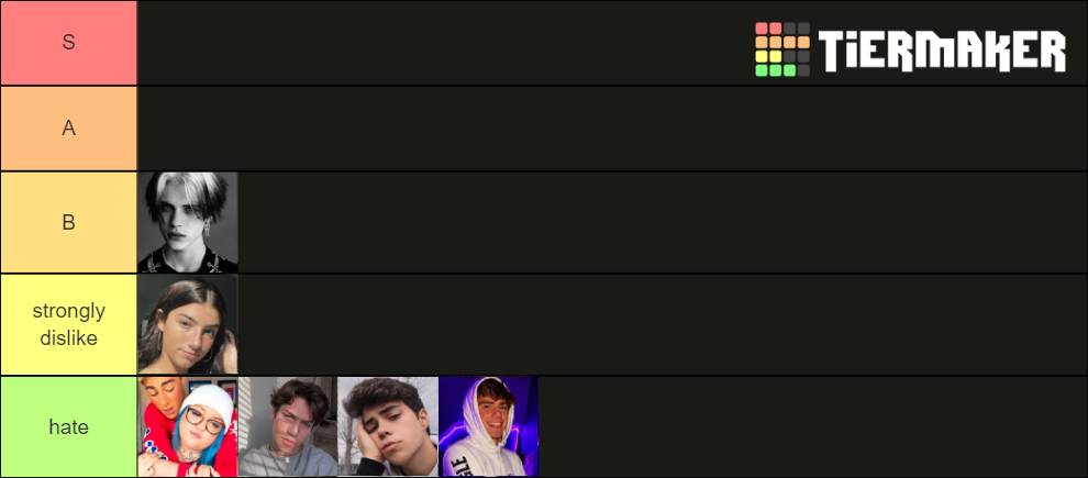 tiktok stars Tier List (Community Rankings) - TierMaker