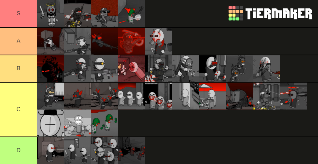 madness combat all characters Tier List (Community Rankings) - TierMaker