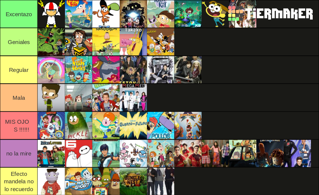 series de disney XD Tier List (Community Rankings) - TierMaker