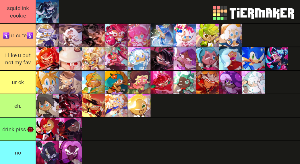 rating crk characters based on how much i like them Tier List ...