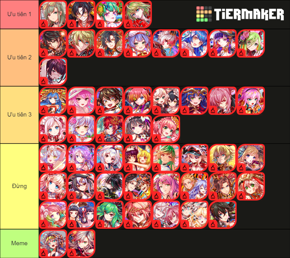 5thSelectionList (red) Tier List (Community Rankings) - TierMaker