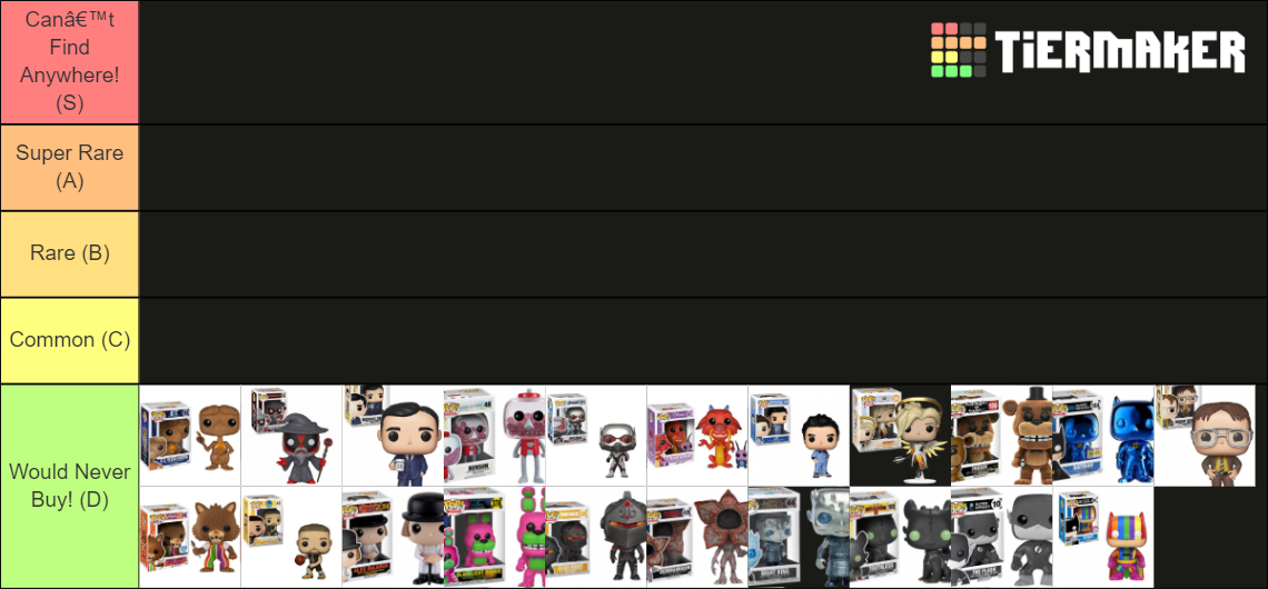 Funko Pop Vinyl Figures Tier List (Community Rankings) - TierMaker