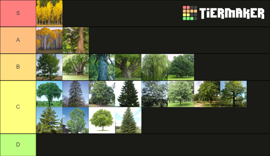 Trees Tier List (Community Rankings) - TierMaker