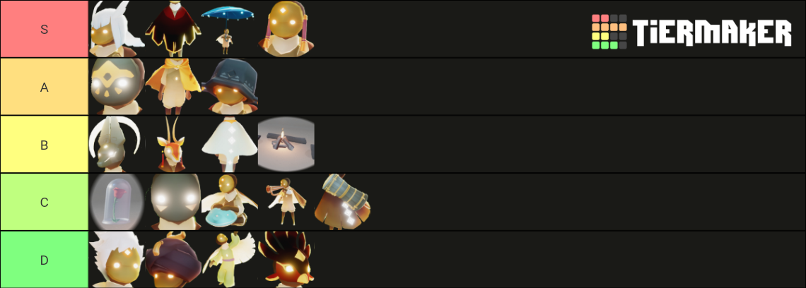 Sky: COTL Ultimate Gifts Tier List (Community Rankings) - TierMaker