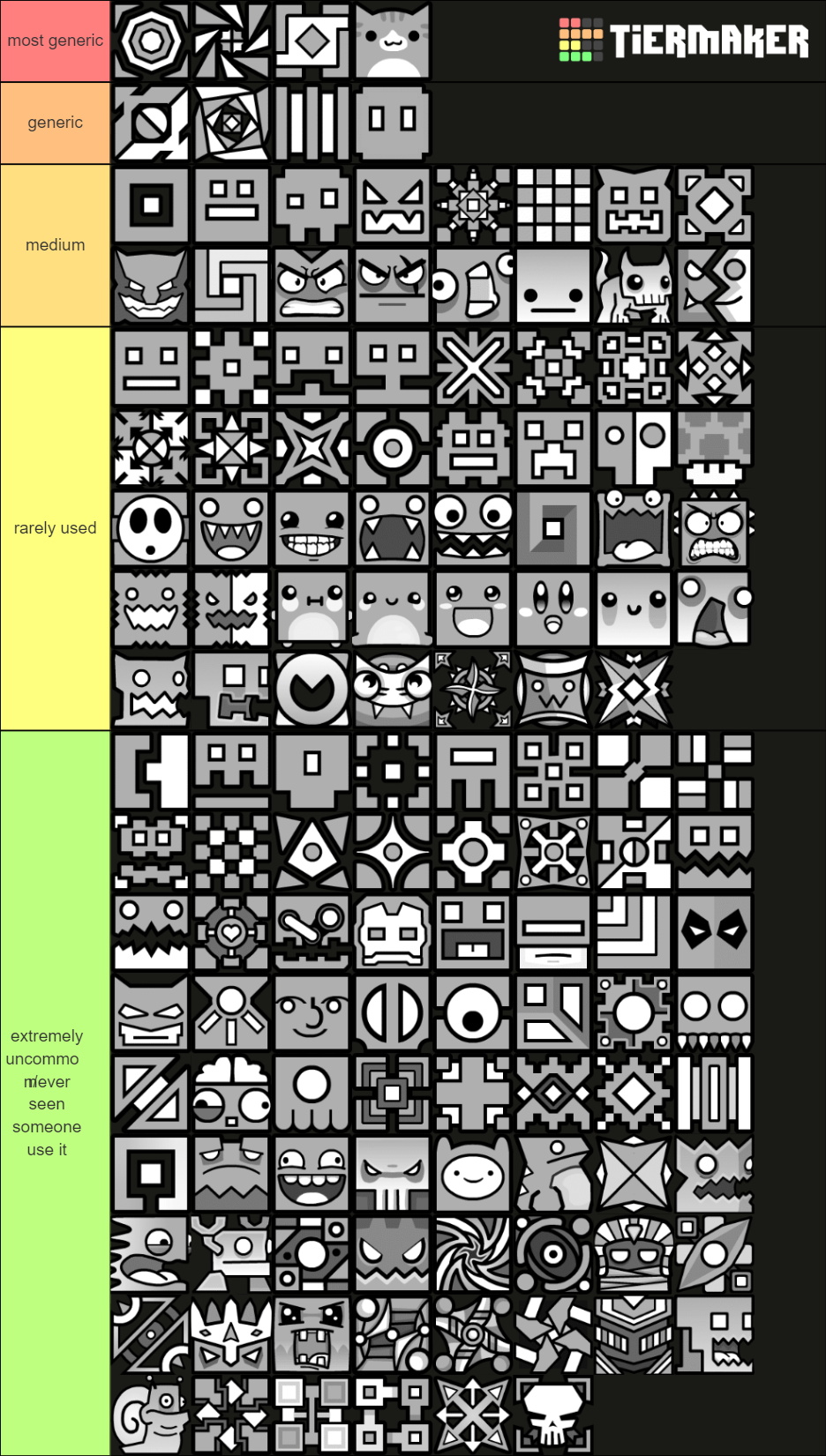 GD Icons ranked by how generic they are Tier List (Community Rankings ... GD Icons ranked by how generic they are Tier List (Community Rankings ...