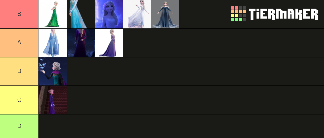Elsa's outfits Tier List (Community Rankings) - TierMaker