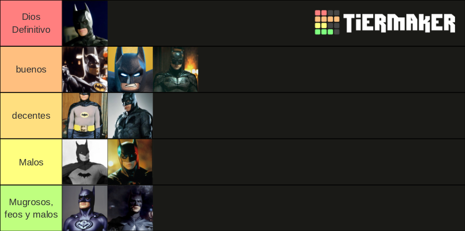 Batman Versions Tier List (Community Rankings) - TierMaker