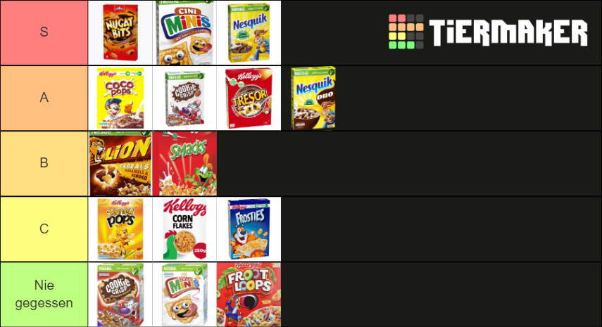 German cereal Tier List (Community Rankings) - TierMaker