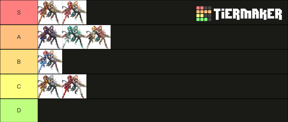 Pyra Mythra Colors Tier List Community Rankings Tiermaker