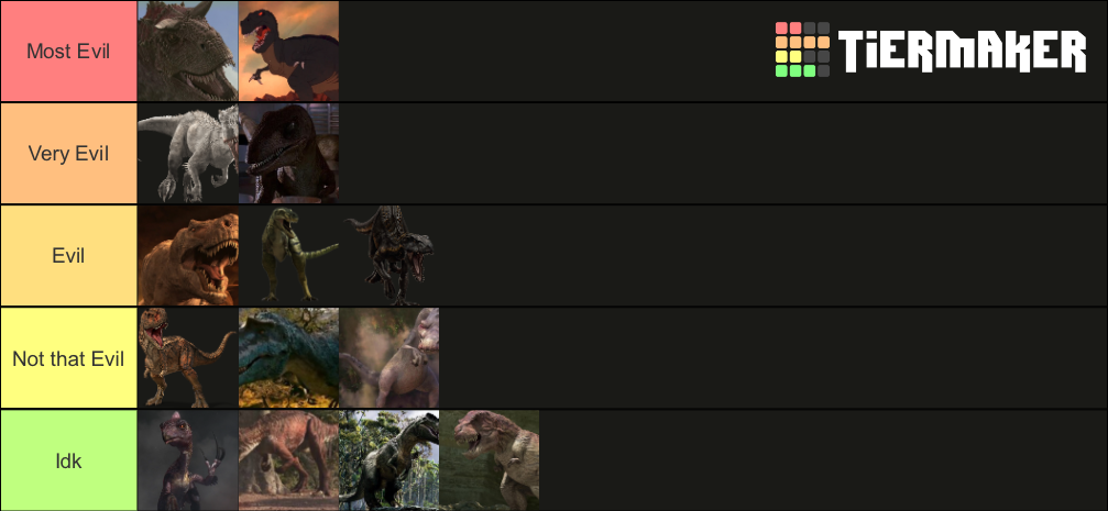 Dinosaur Villains Tier List (Community Rankings) - TierMaker