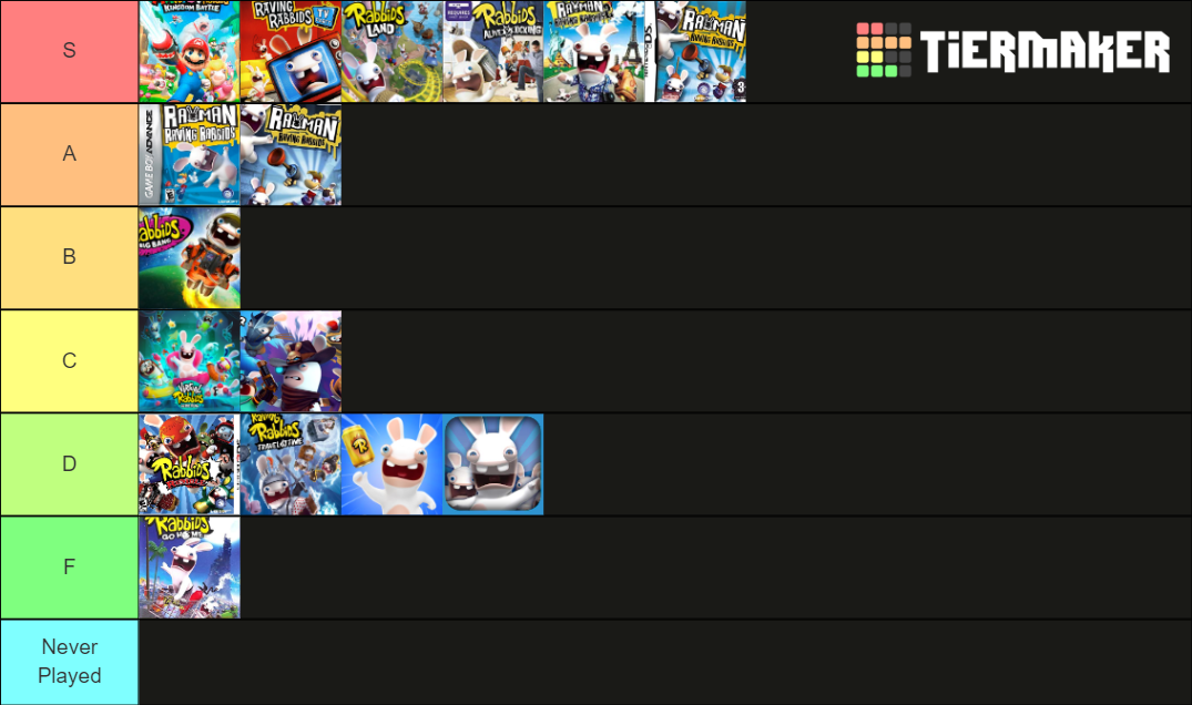 Rabbid Games Tier List (Community Rankings) - TierMaker