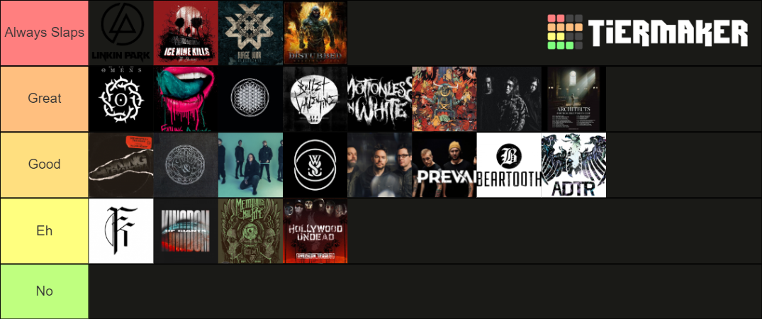 Rock and Metal Bands Tier List (Community Rankings) - TierMaker